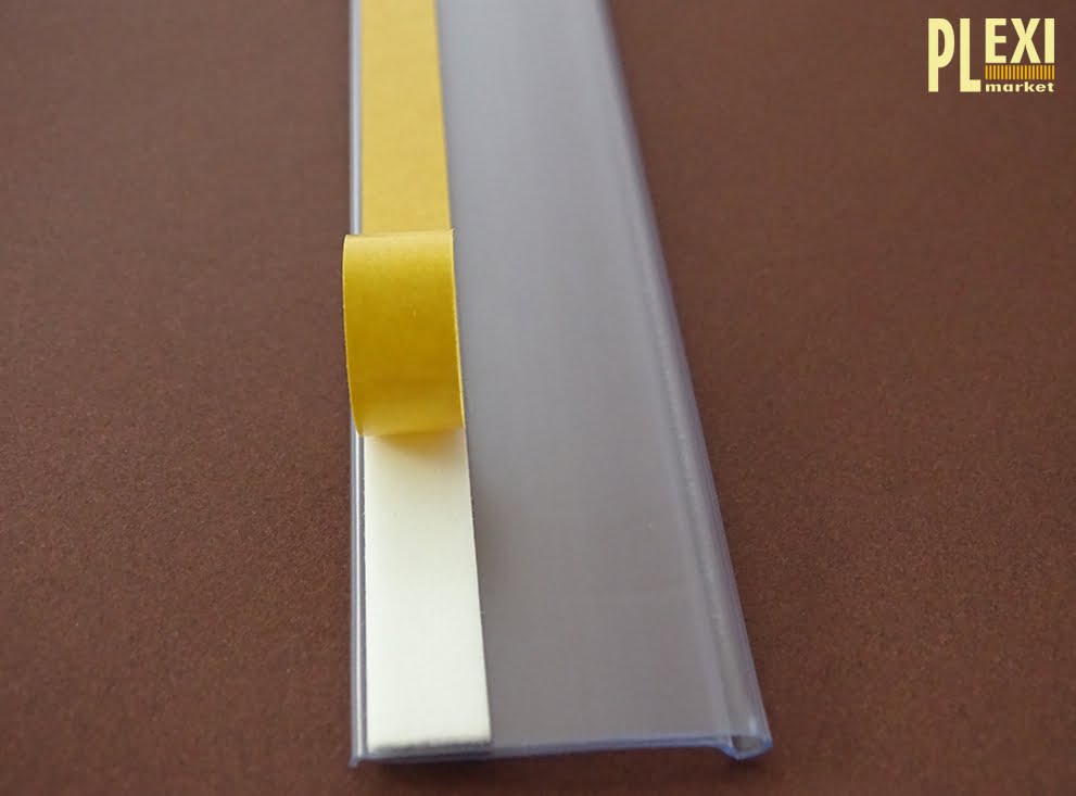 Șină de preț pentru raft supermarket 1250/30mm | Pleximarket